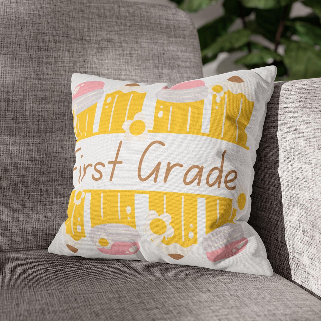Teacher's First Grade Classroom Pencil Pillow, Reading Nook Decor ...