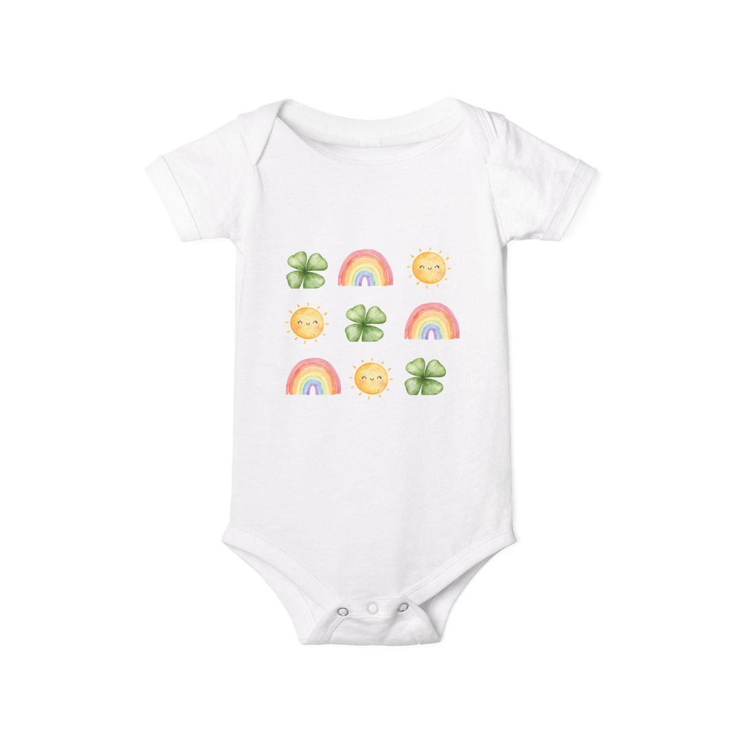 Sunny Rainbow St Patricks Day Onesie One Piece Body Suit - Etsy