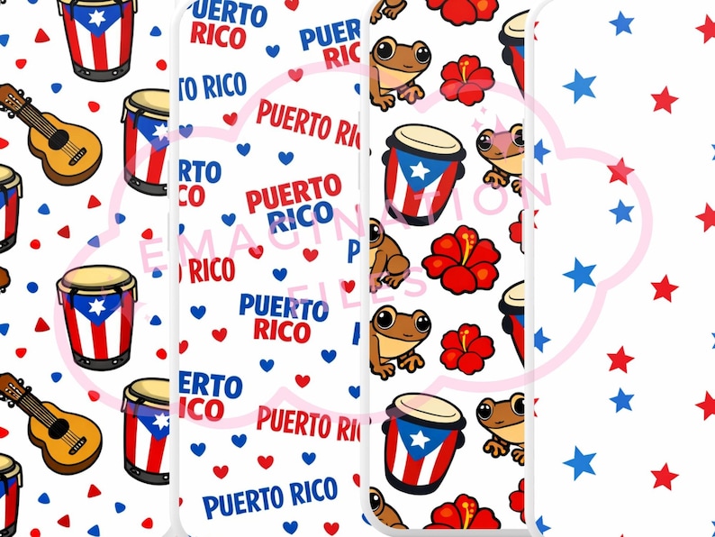 Puerto Rico Printable Backgrounds Puerto Rico Digital Papers Bundle ...
