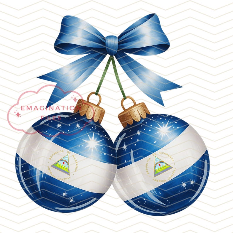 Nicaragua Christmas Baubles PNG Sublimation Christmas Shirt Nicaragua ...
