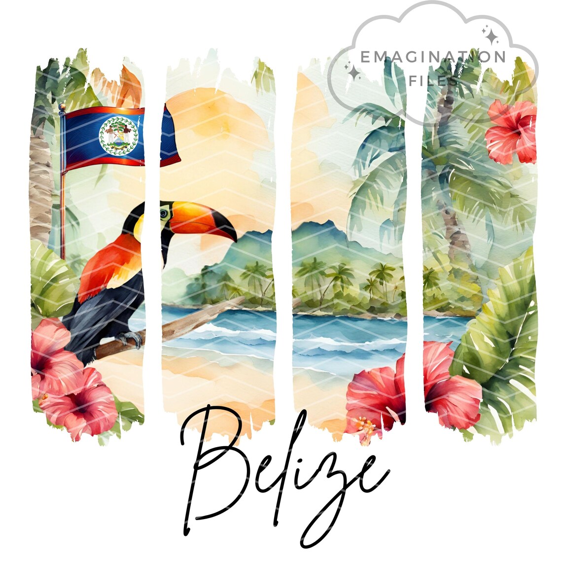 Belize Tshirt Sublimation PNG Belize Flag PNG Belize Gift Belize Trip 2025 Proud Belizean Toucan ...