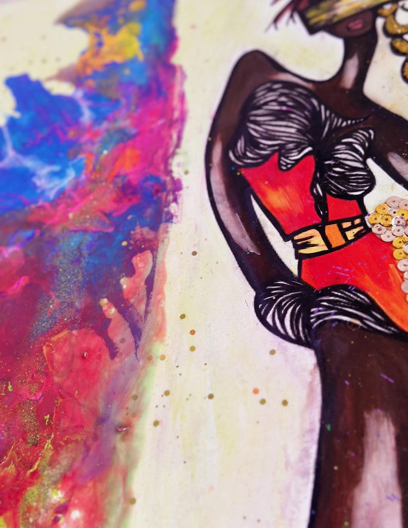 Queen Inna Pop Art Painting: Mixed Media, Recycled In-n-out Wrappers ...