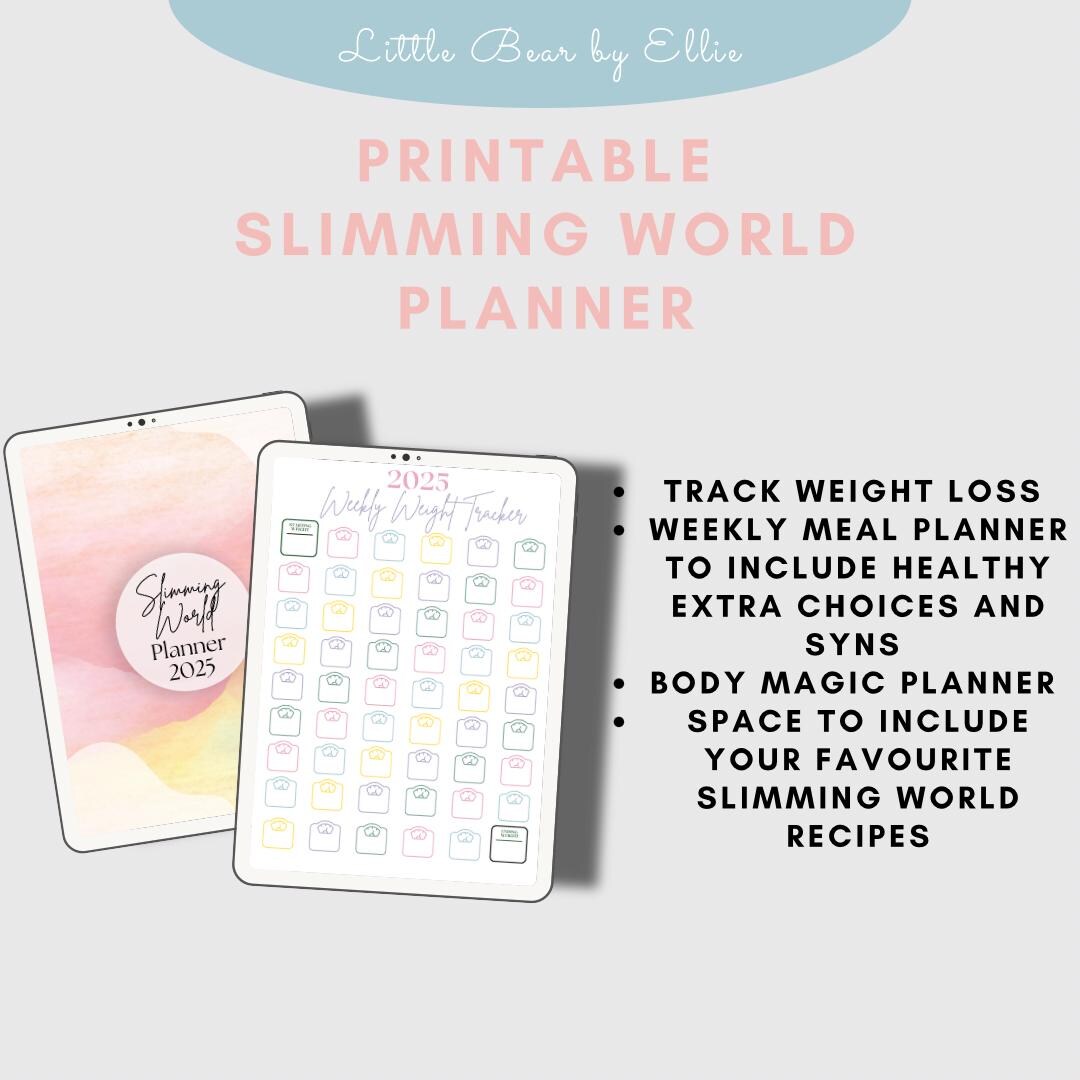 Printable Slimming World Planner Pastel - Etsy
