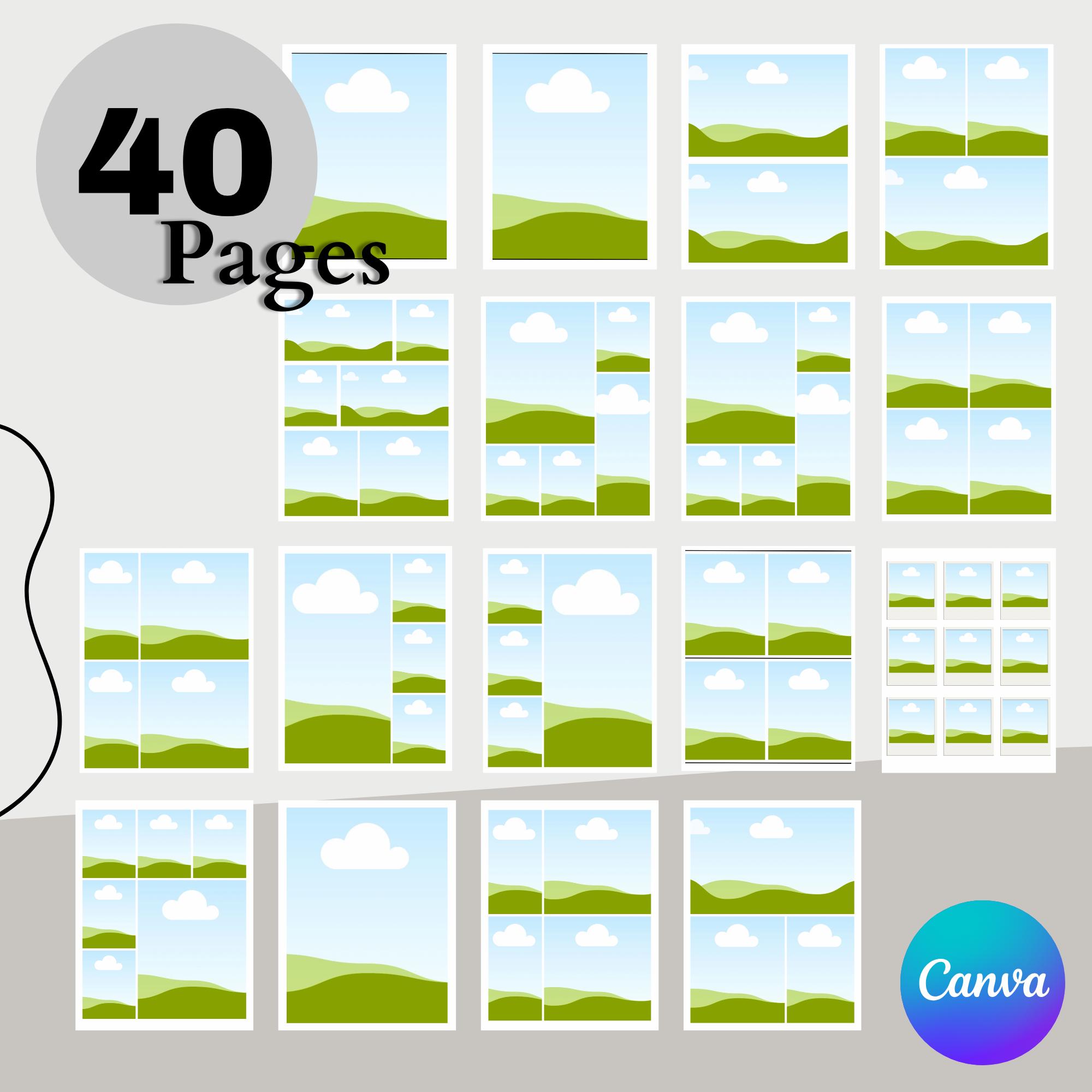 40 Page Digital Photo Book Family Album Digital Template Printable ...