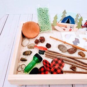 Camping Sensory Bin Kit / Outdoors Pretend Play Toy / - Etsy