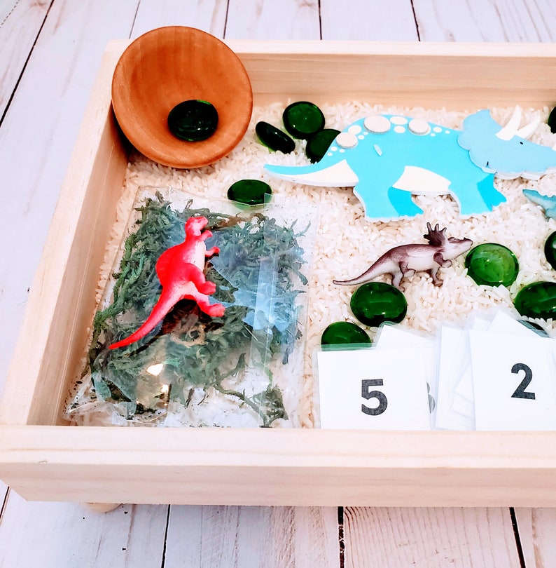 Dinosaur Sensory Bin Kit / Prehistoric Pretend Play Toy / Montessori ...