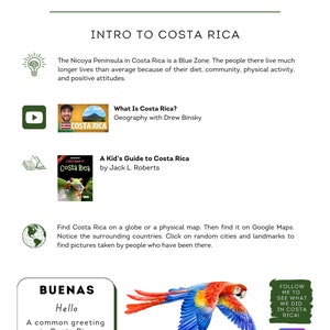 Costa Rica Unit Study - Homeschool Family Lesson - Travel, Math ...