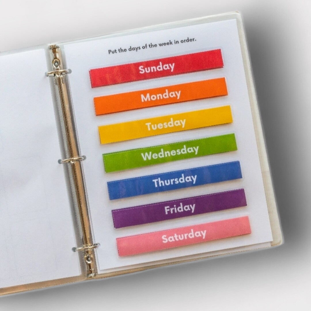 Finished Ready to Ship Busy Binder / Velcro, Laminated, Binder Included ...