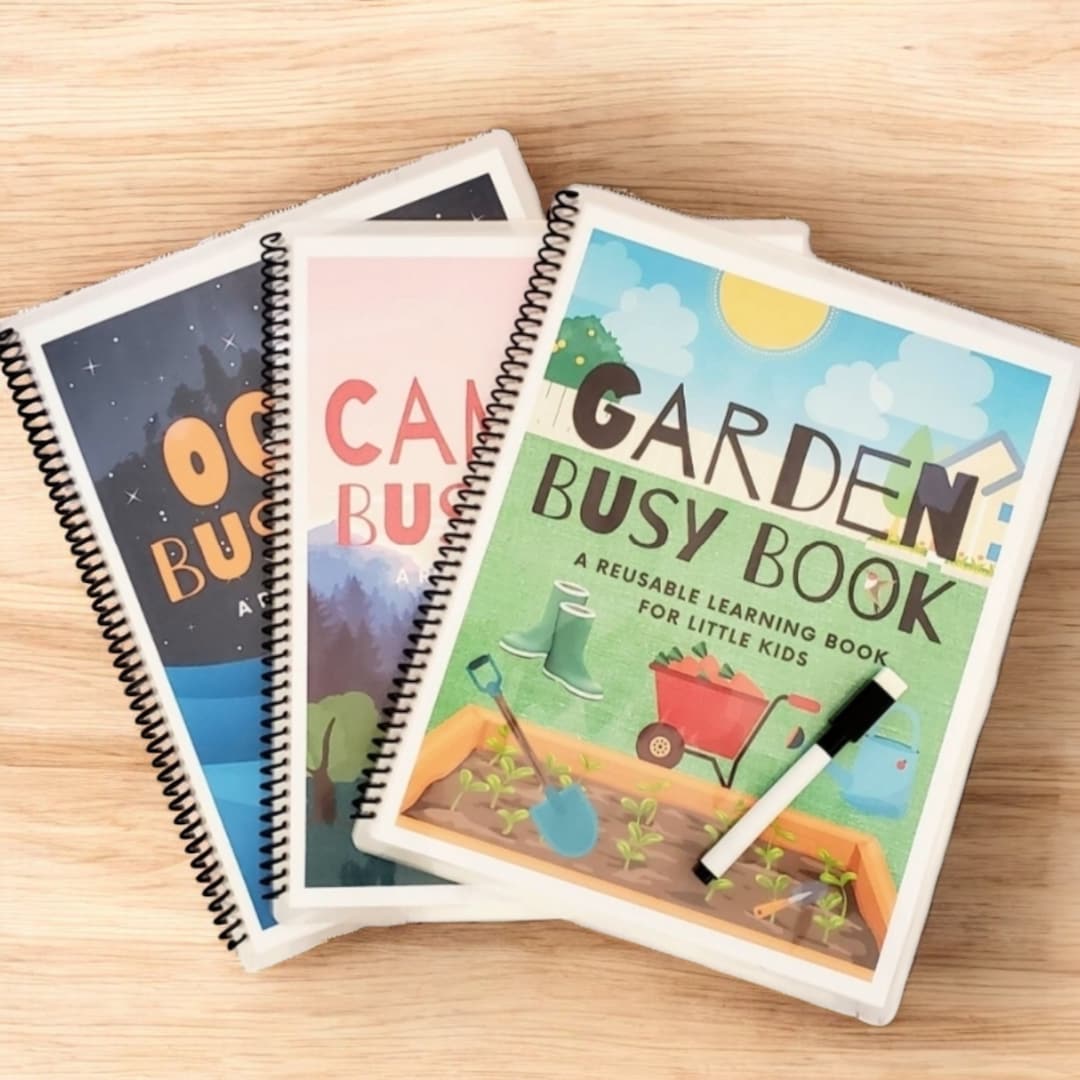 Busy Book Bundle/3 Printable Quiet Books for Little Kids/ocean, Garden ...