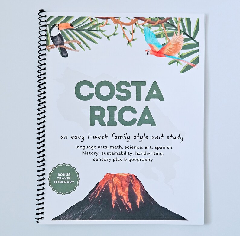 Costa Rica Unit Study - Homeschool Family Lesson - Travel, Math ...