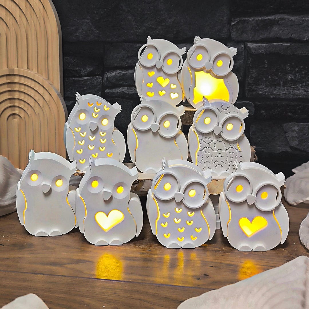 EMMA Eule "groß" 8cm Lichtkörper [Silikon-Gießform] - Etsy.de