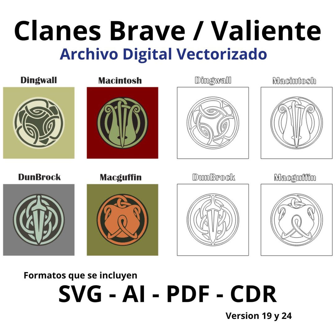 4 Clanes de Brave Valiente Inspirados en Merida Dunbrock Macintosh ...