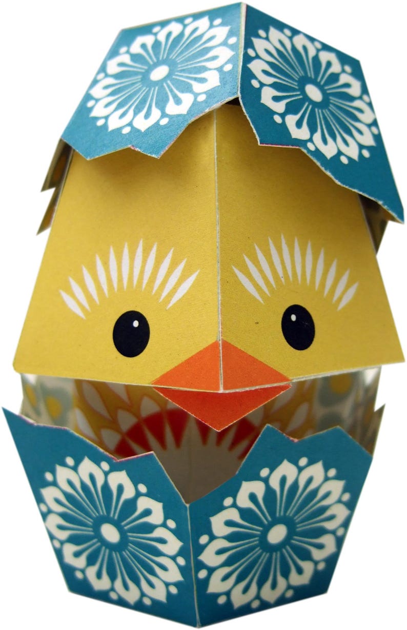 The Yolk Folk Printable Kit - 3D Paper Animals, Easter Craft, Easter ...