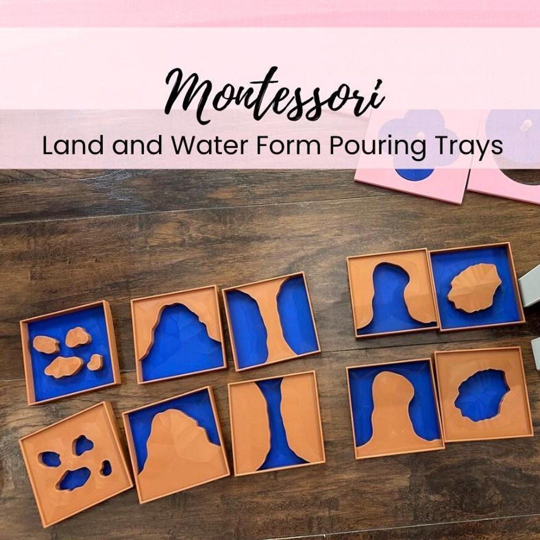 Montessori Land & Water Form Pouring Trays | Hands-on Geography ...