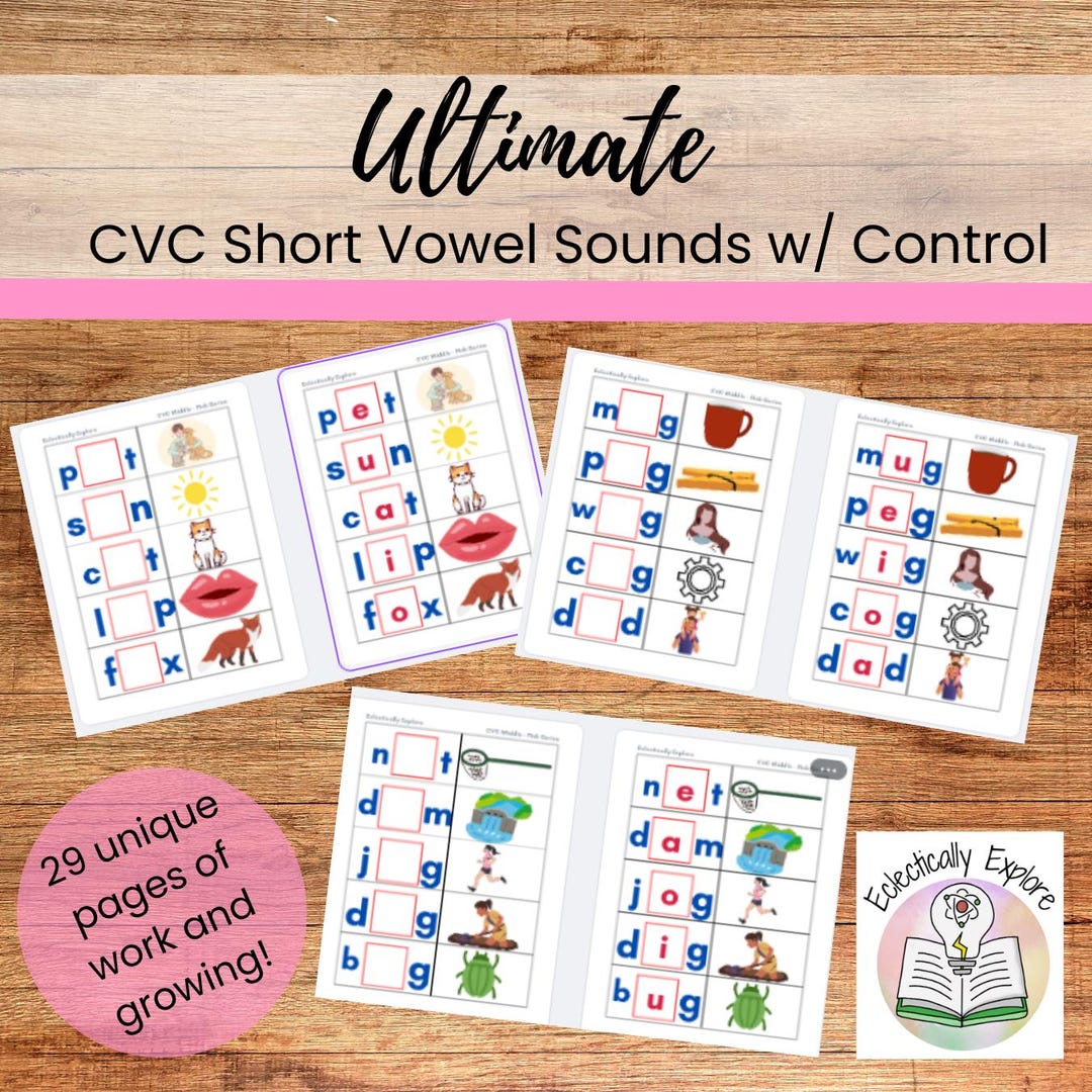 Ultimate Montessori CVC Short Vowel Sounds | Printable Phonics for ...