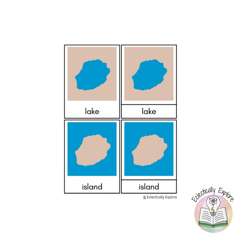 Land and Water Form Cards | Montessori Geography | Affordable Printable ...