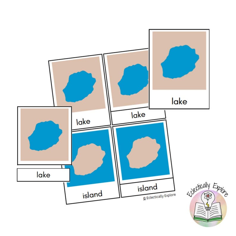Land and Water Form Cards | Montessori Geography | Affordable Printable ...