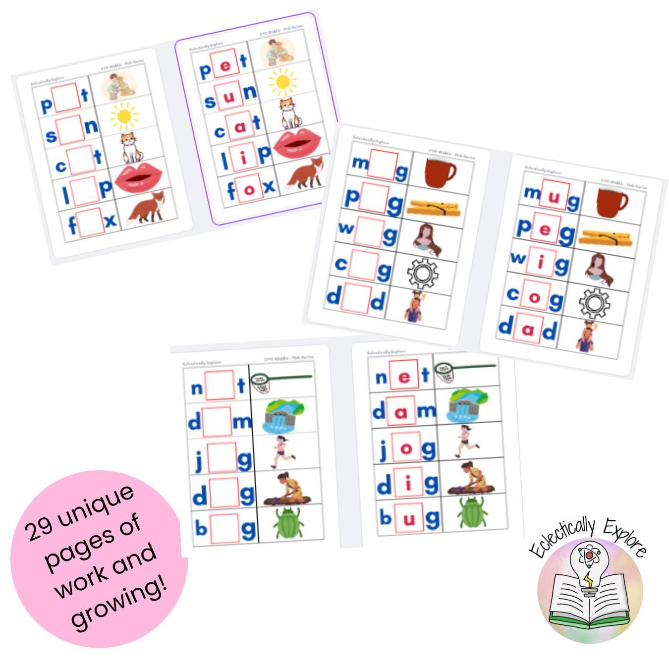 Ultimate Montessori CVC Short Vowel Sounds | Printable Phonics for ...