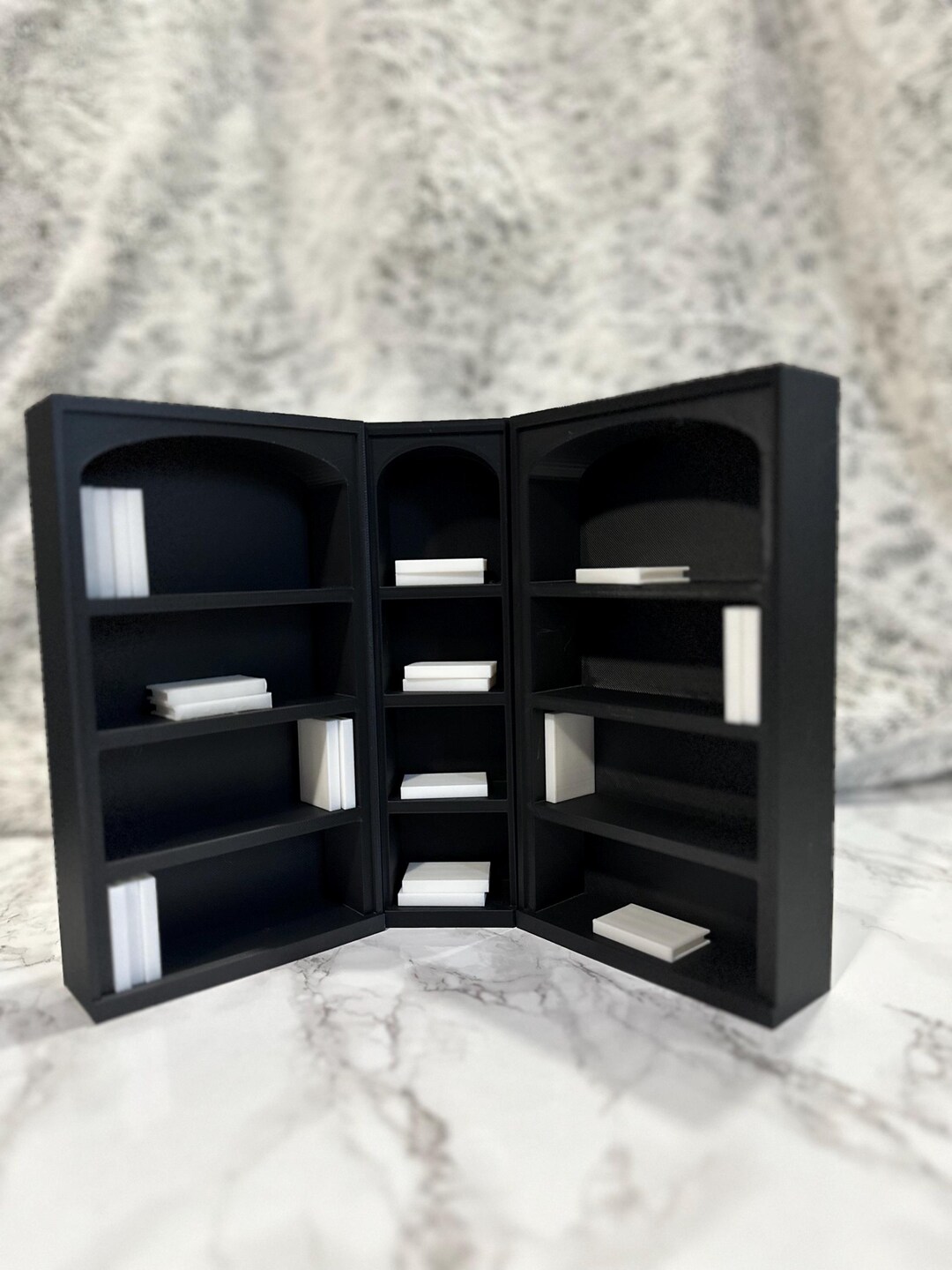 Mini Corner Bookshelf | Holds 180 Pictured Mini Books! | Gift for ...