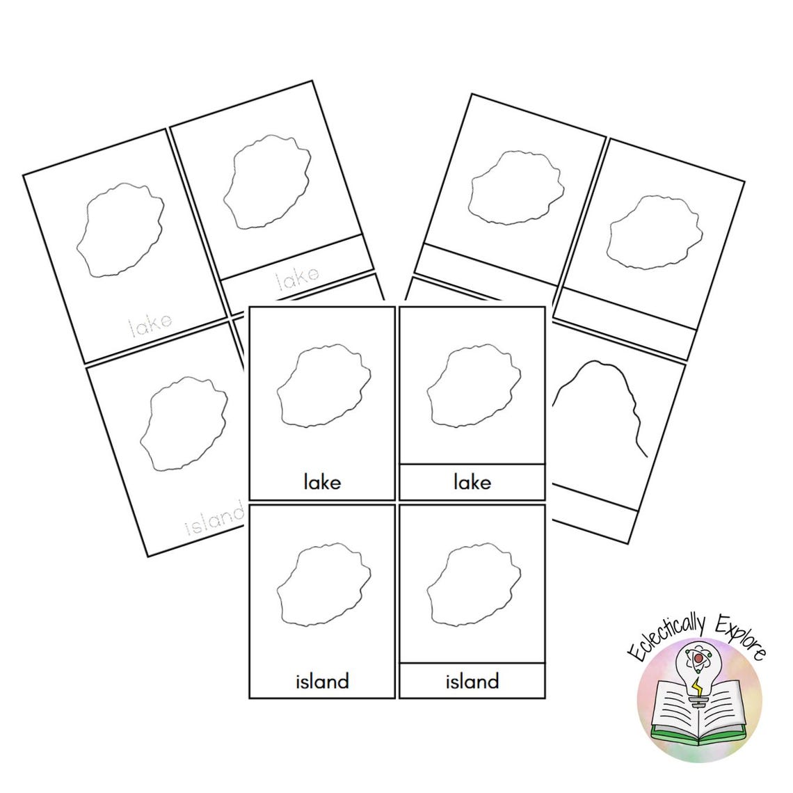 Land & Water Forms Blackline Masters | Montessori Geography | Printable ...
