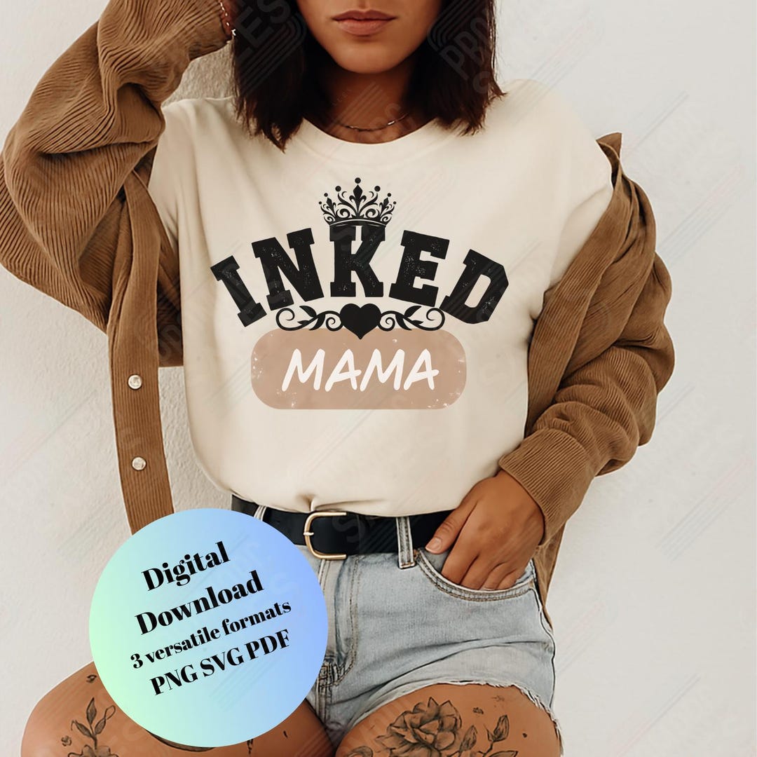 Inked Mama Svg-tattoo Cricut Cut File Digital Design Download-tattooed ...