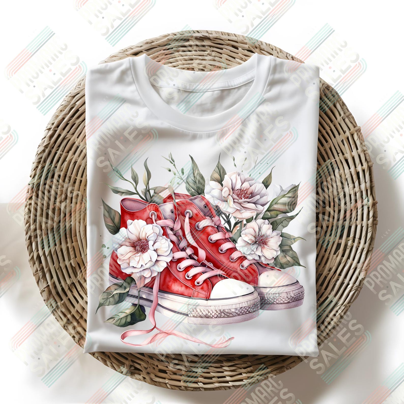 Floral Sneaker Clipart, Watercolor Flower Sneakers, PNG Individual ...