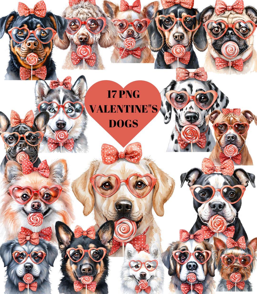 Dog Valentine Clipart, Puppy Valentine PNG, Coquette Valentines Dog PNG ...
