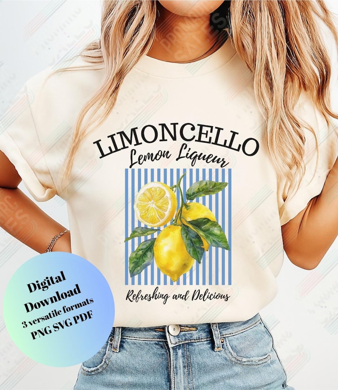 Limoncello Lemon Liqueur Design: Amalfi Coastal Summer PNG File for ...