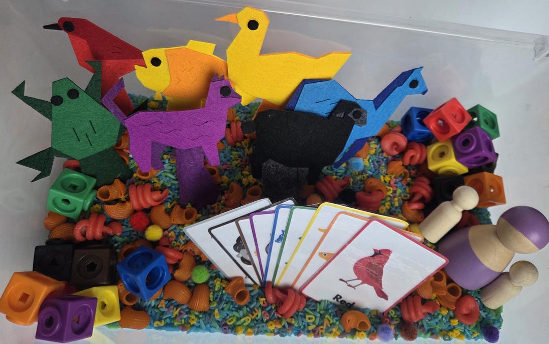 Brown Bear Sensory Bin: Color Recognition & Sorting - Etsy