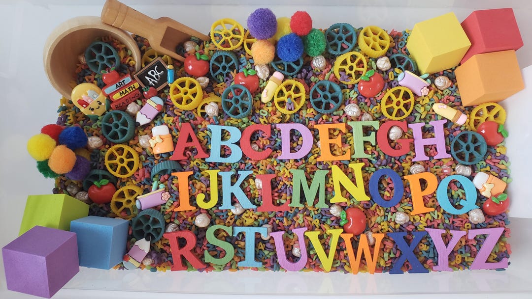 Alphabet Sensory Bin: ABC Learning, School Pretend Play - Etsy