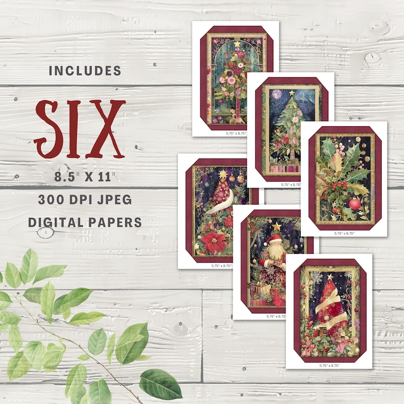 Cover Kit: Boho Christmas Junk Journal Covers & Spines Digital Book ...