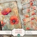 Vintage Poppy Junk Journal Pages, 6 Digital Scrapbook Pages, 11 X 8.5 ...
