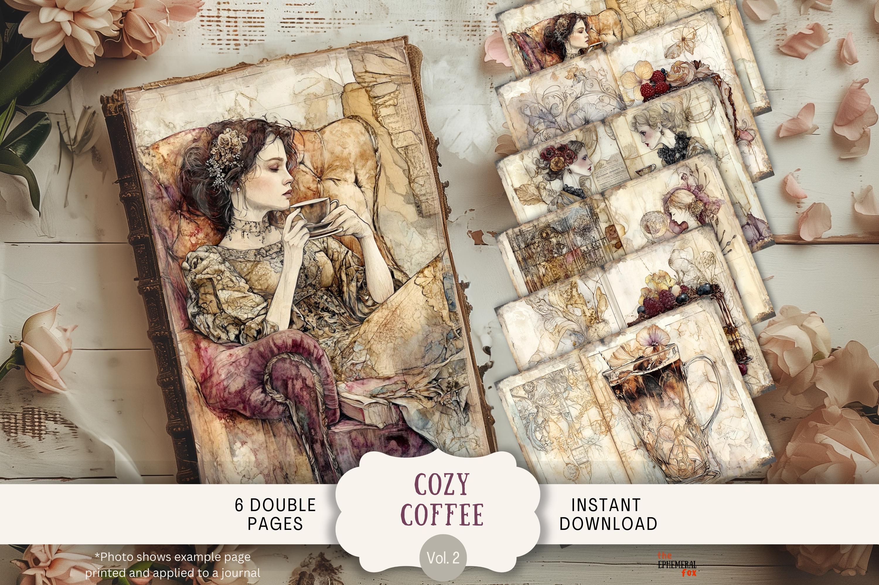 Cozy Coffee Junk Journal Kit BUNDLE Digital Scrapbook Printable ...