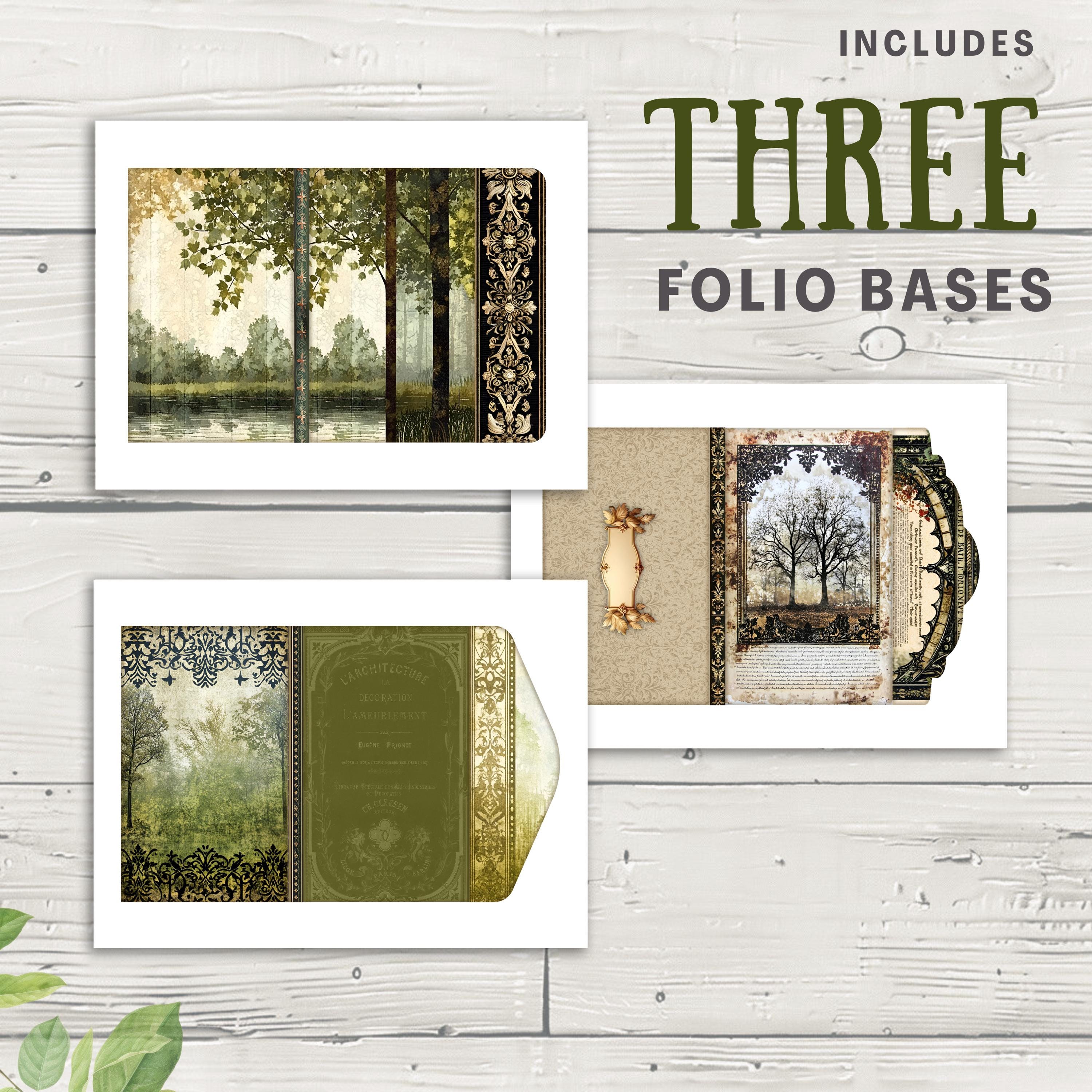 Grungy Forest Waterfall Junk Journal Folio Kit Digital Mix & Match ...