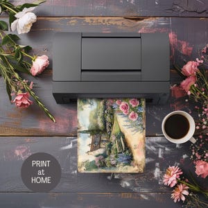 Watercolor English Garden Junk Journal Pages 6 Digital Scrapbook Papers ...