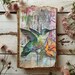 Patchwork Hummingbirds Junk Journal Pages, 6 Digital Scrapbook Pages ...