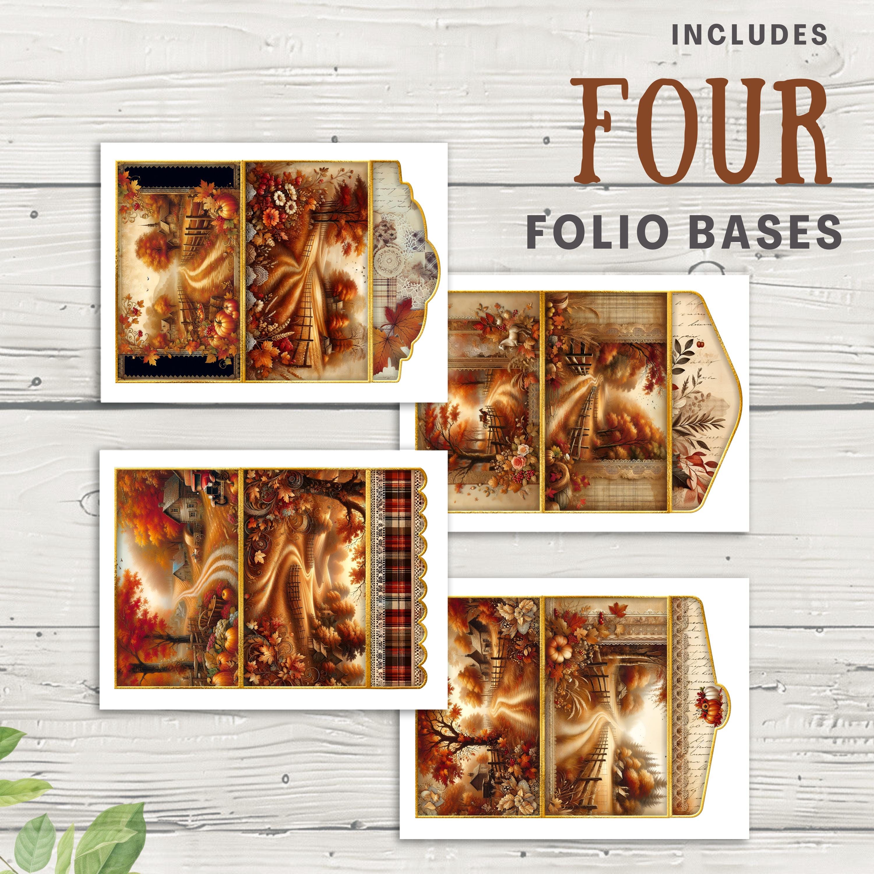 Autumn Lace Junk Journal Folio, 16 Digital Mix and Match Pages and ...