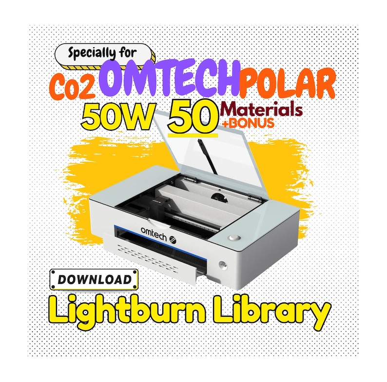 Lightburn Materials Library Optimized for Omtech Polar 50W CO2 Laser – 50+ Materials | Engrave ...