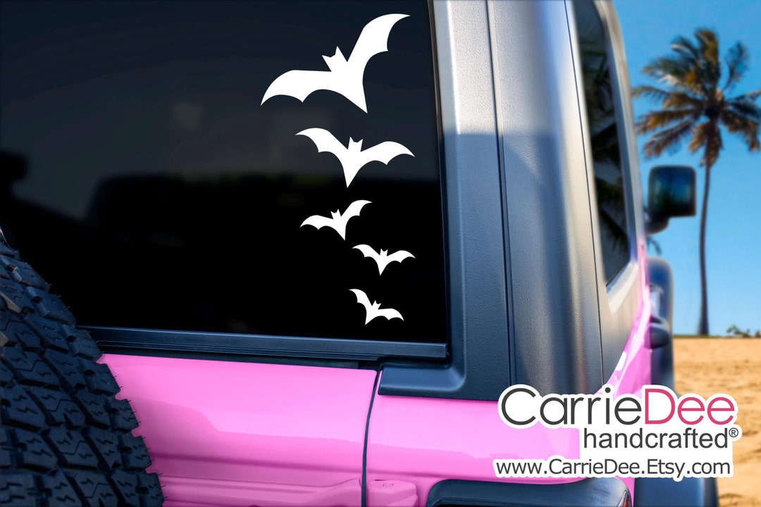Stack of Bats Vinyl Decal, Goth Bats Window Sticker, Goth, 10" Tall ...