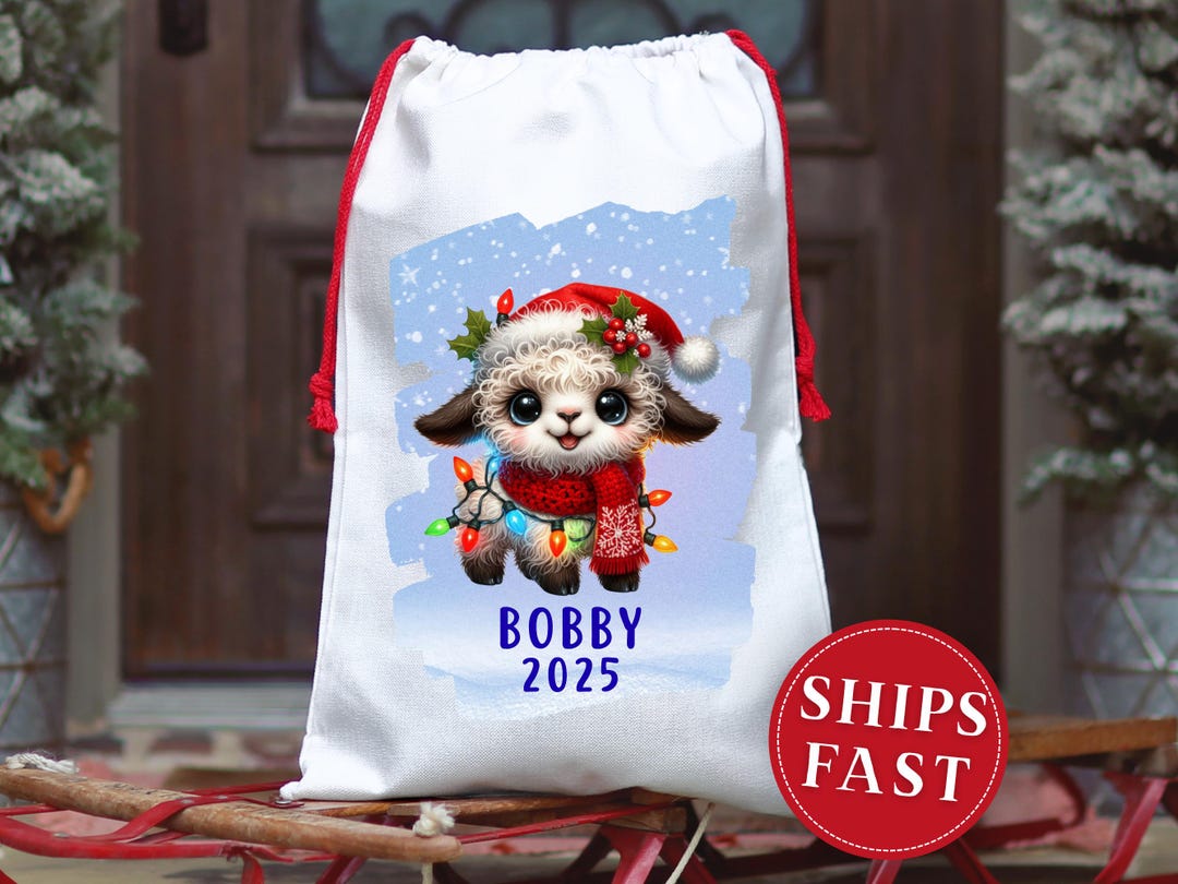 Custom Kid Santa Bag, Personalized Toddler Christmas Santa Gift Bag for ...