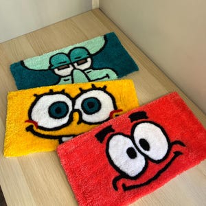Handmade Spongebob Keyboard Rugs keyboard Rug Set for Gamer Rooms and ...