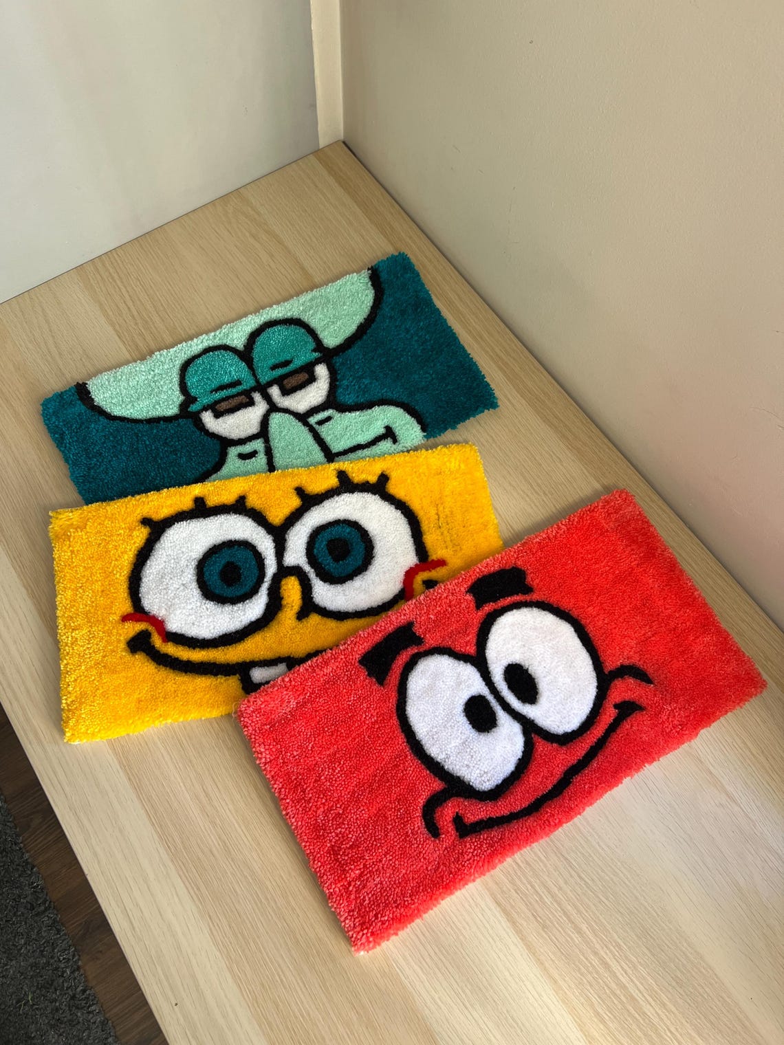Handmade Spongebob Keyboard Rugs keyboard Rug Set for Gamer Rooms and ...