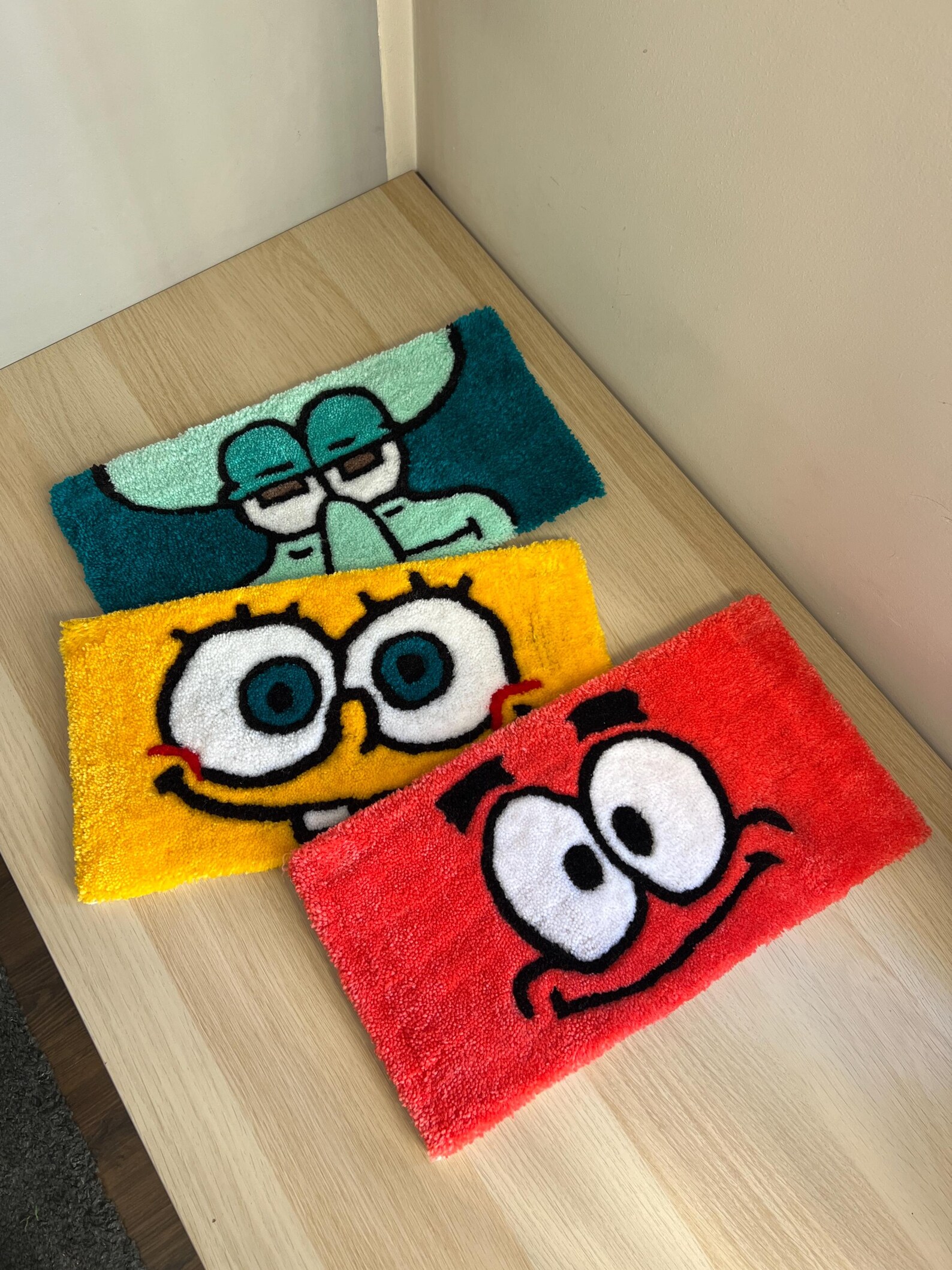 Handmade Spongebob Keyboard Rugs keyboard Rug Set for Gamer Rooms and ...