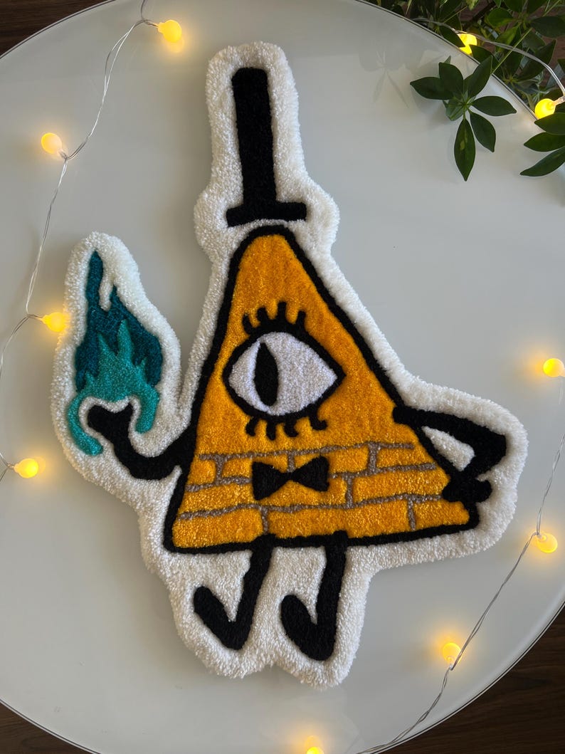 Handmade Bill Cipher Rug – Custom Tufted Rug Inspired by Gravity Falls ...