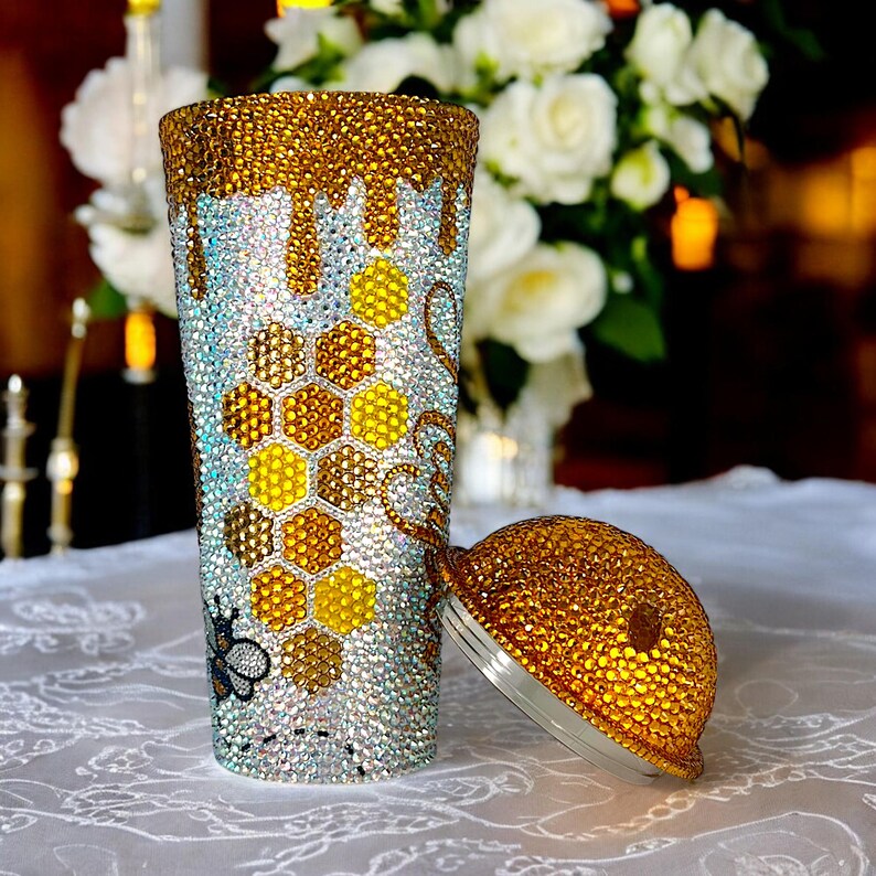 Bling Flowers Starbucks Coffee Tumbler Straw, Custom Name Personalized ...