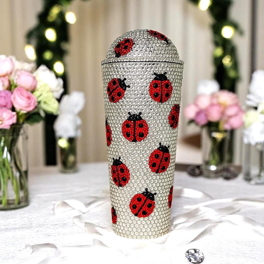 Bling Ladybug Lady Bug Starbucks Coffee Tumbler Straw, Custom Name ...
