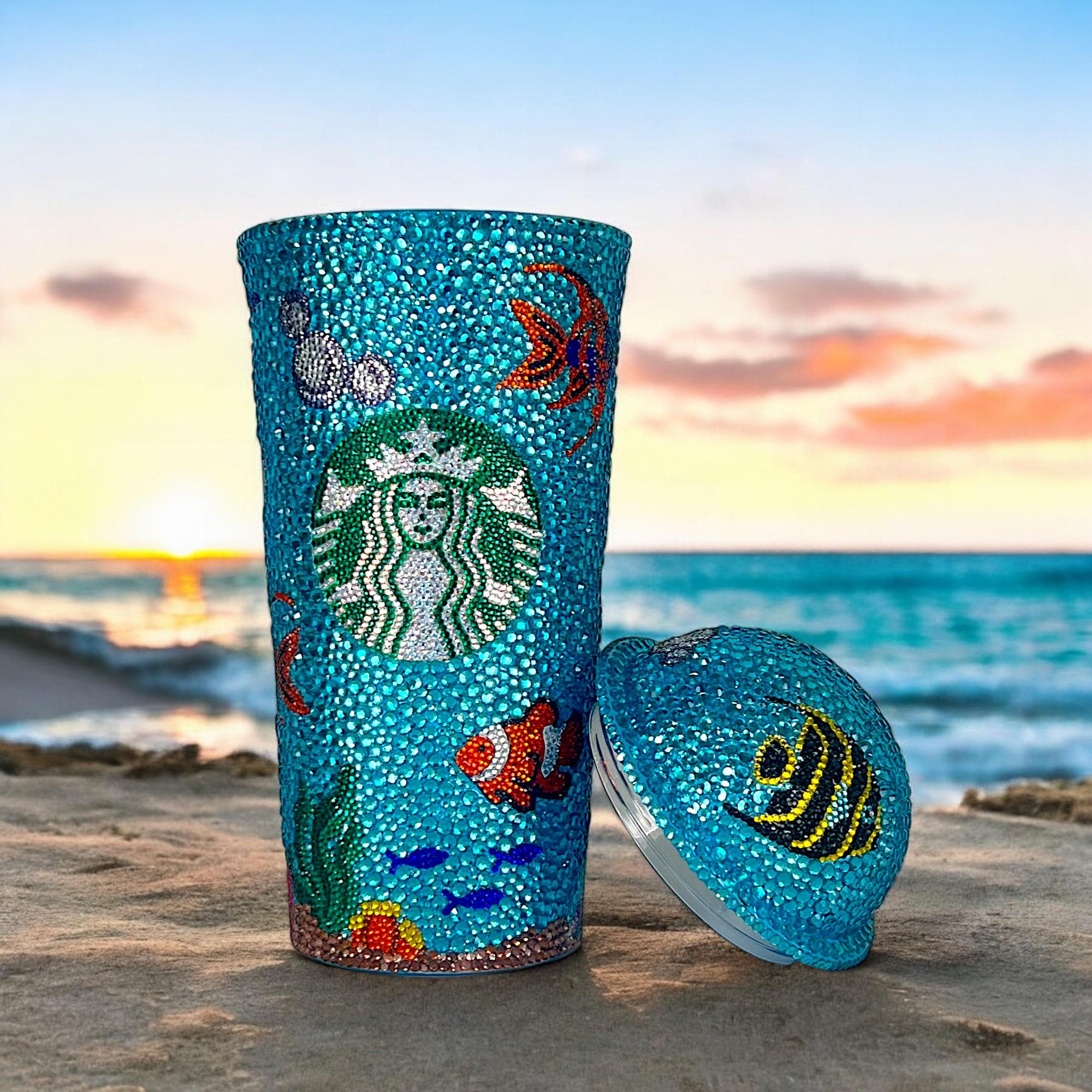Bling Flowers Starbucks Coffee Tumbler Straw, Custom Name Personalized ...