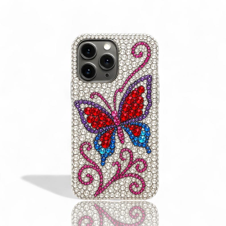 Rhinestone Butterfly Phone Case: Handmade Bling Iphone, Samsung, & More ...