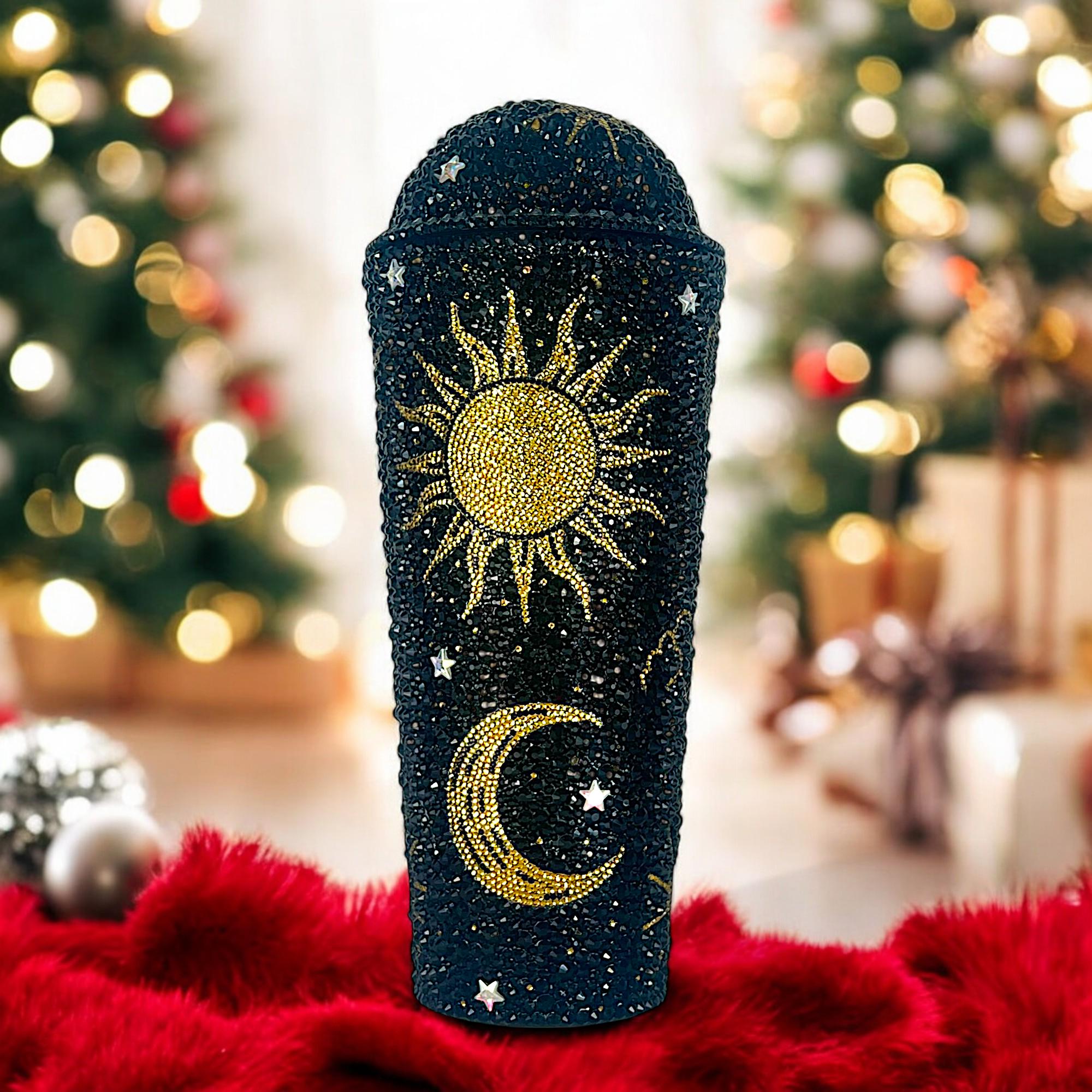 Celestial Sun Moon Bling Starbucks Coffee Tumbler Straw, Personalized ...