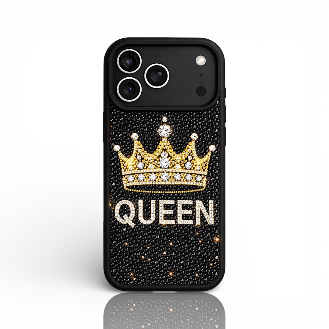 Rhinestone Queen Crown iPhone 17 Pro Max Phone Case, Crystals Bling ...